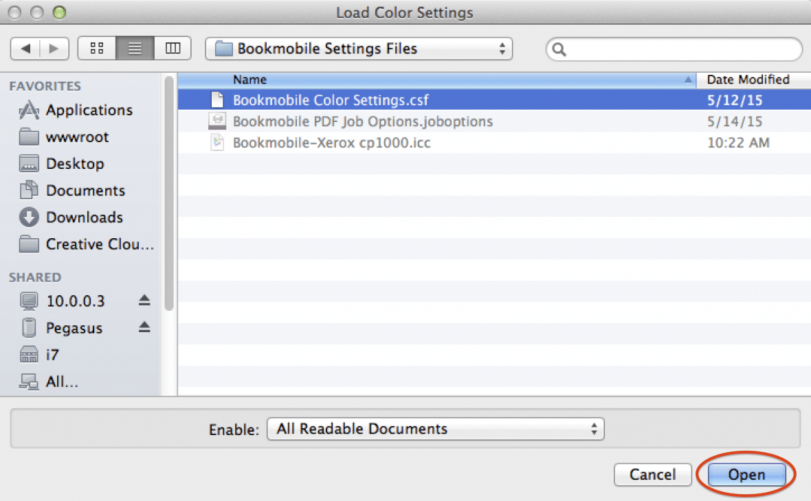 Bookmobile Color Settings File - Bookmobile